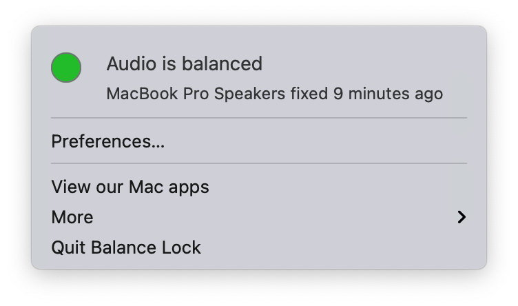 Balance Lock - Fixes audio balance bug in macOS