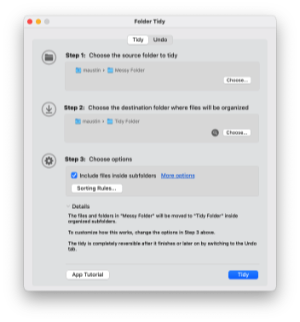 Folder Tidy - Quickly organize folders