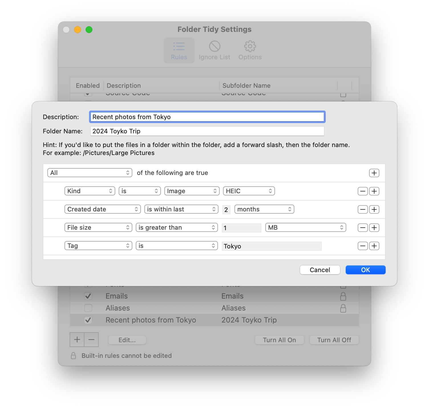 Folder Tidy - Quickly organize folders