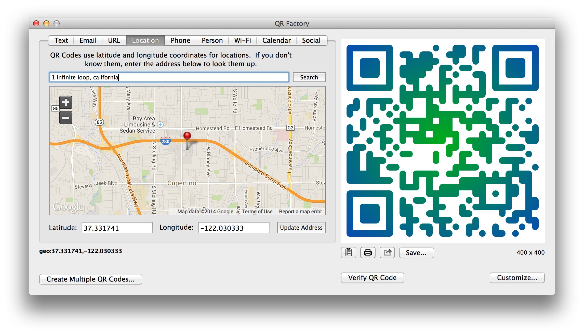QR Factory for Mac - The most advanced QR code creator for Mac