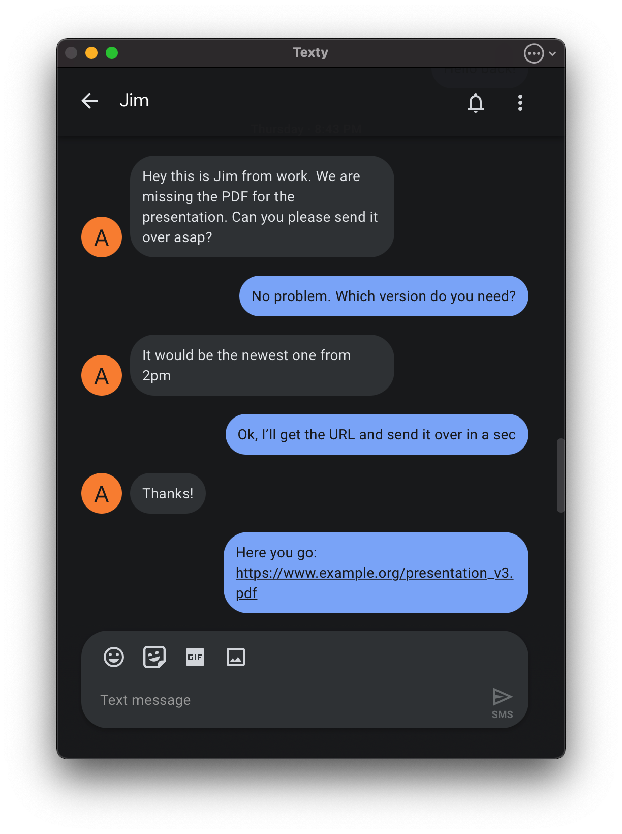 Texty for Google Messages | Tunabelly Software