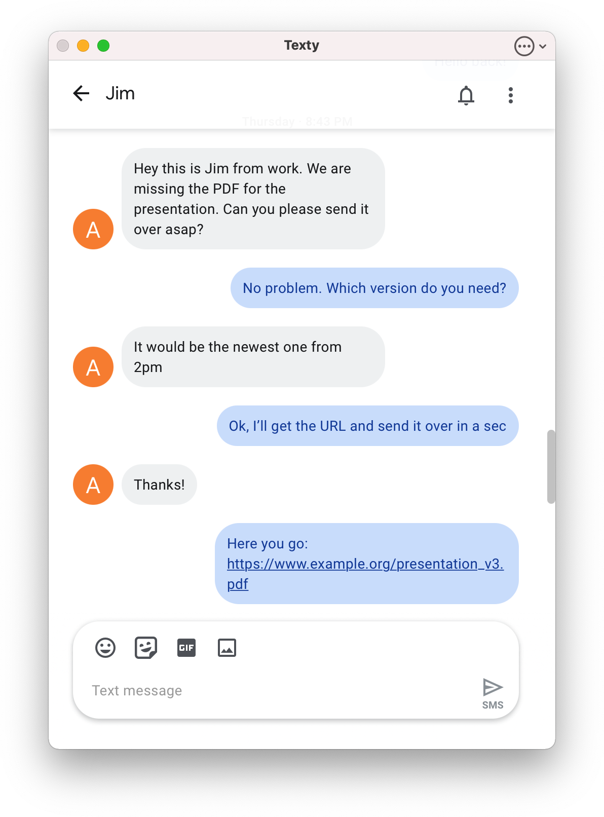 Texty for Google Messages | Tunabelly Software